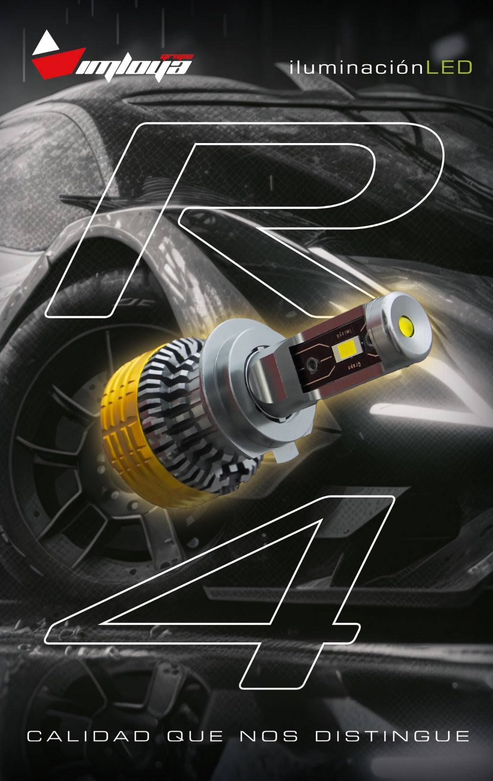 Kit foco led Imloya Premium 24mil lumens R4 12-24v